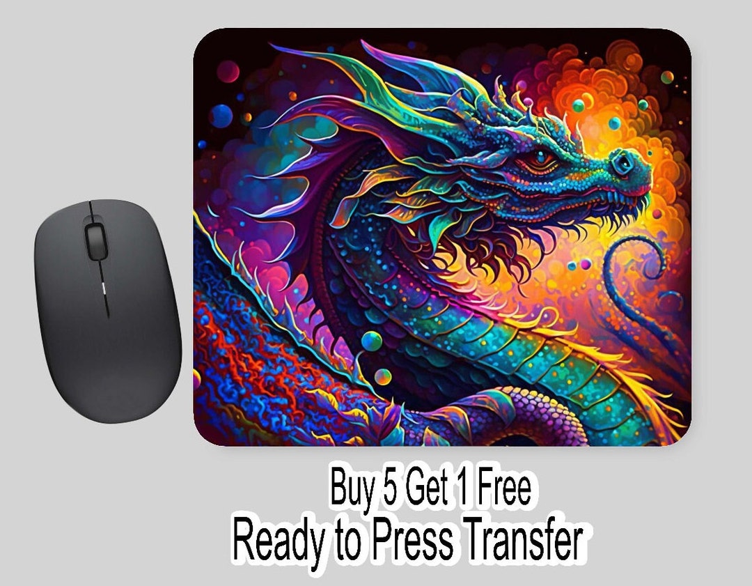 Buy 5 Get 1 Free NOT A DIGITAL Ready to Press Print Dragon Sublimation ...