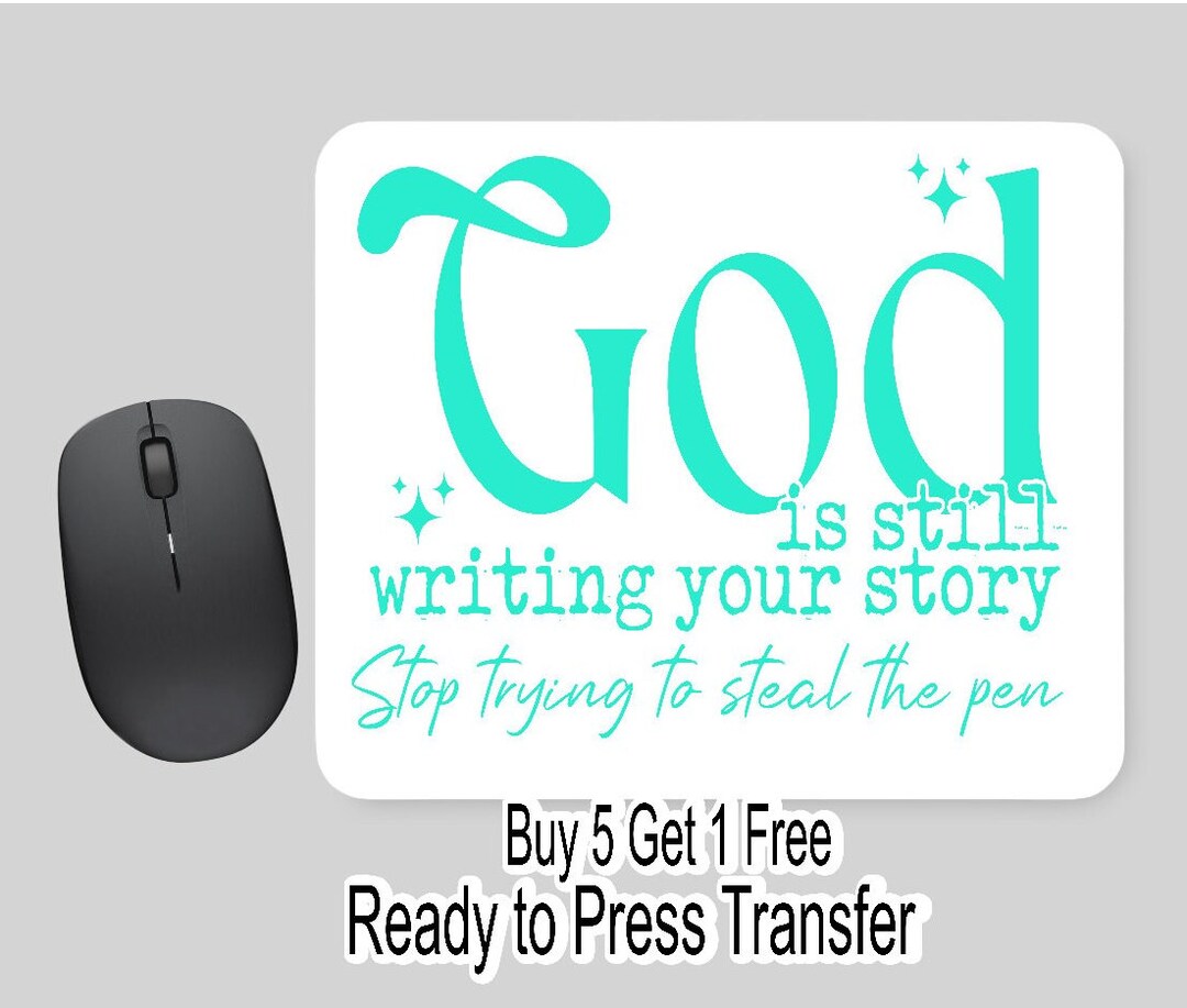 Buy 5 Get 1 Free NOT A DIGITAL Ready to Press Print Aqua God is Writing ...