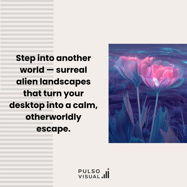 Alien Landscape Desktop Wallpaper, Surreal Sci Fi Planet Scenery ...