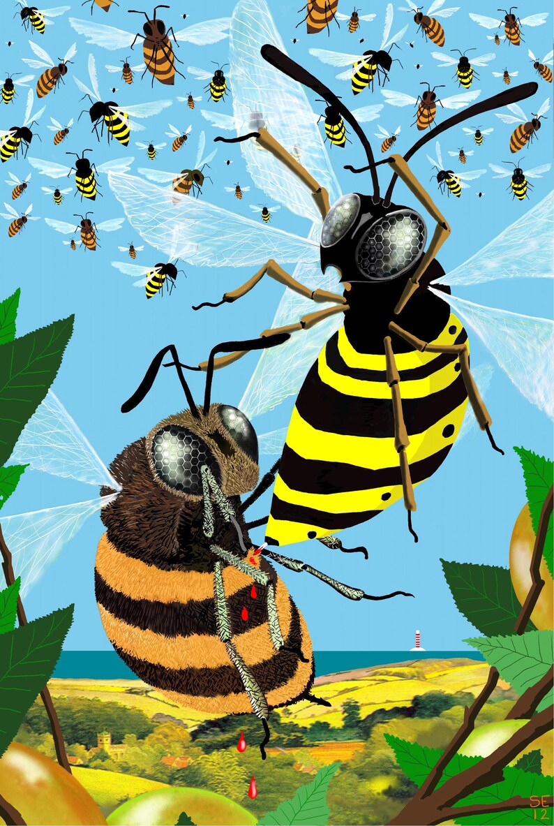 The Bee and Wasp – A1 Fantasy Illustration | the Castler Earth ...