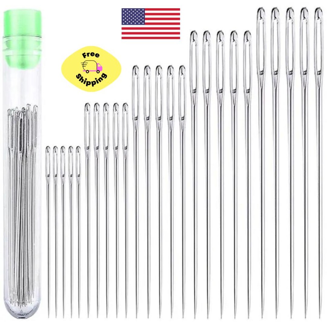 Hand Sewing Needles Set With Storage Tube | Assorted Size Needles for ...