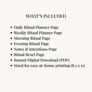 Printable Daily Ritual Planner Bundle | Reset Journal Pages | Morning ...