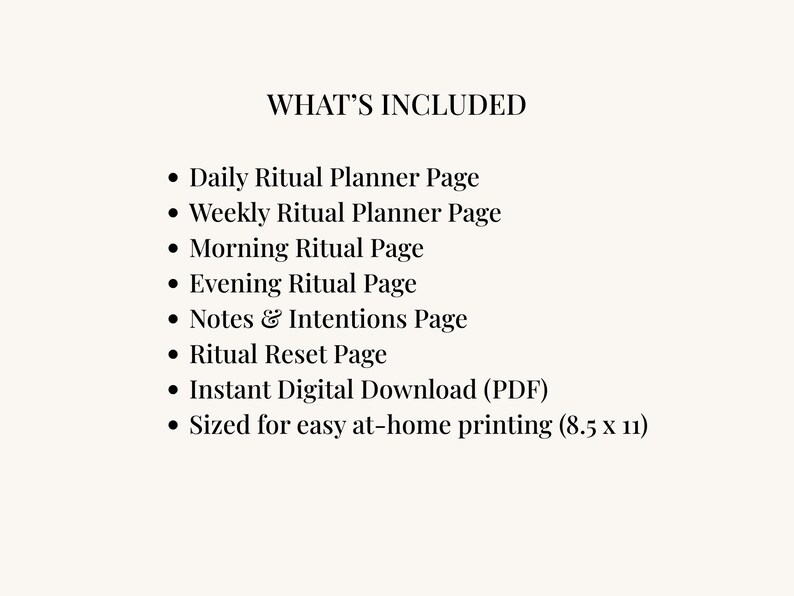 Printable Daily Ritual Planner Bundle | Reset Journal Pages | Morning ...