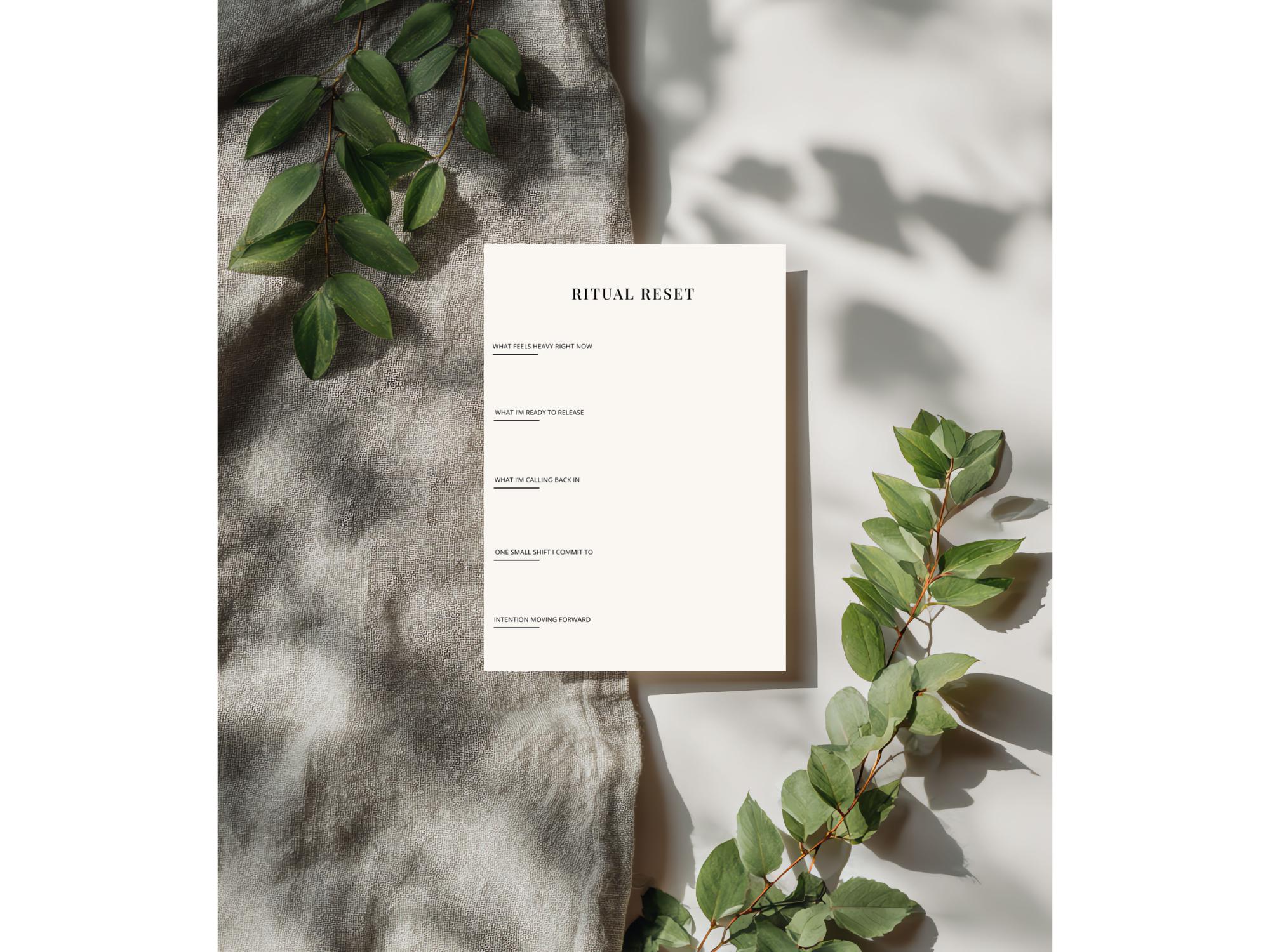 Printable Daily Ritual Planner Bundle | Reset Journal Pages | Morning ...