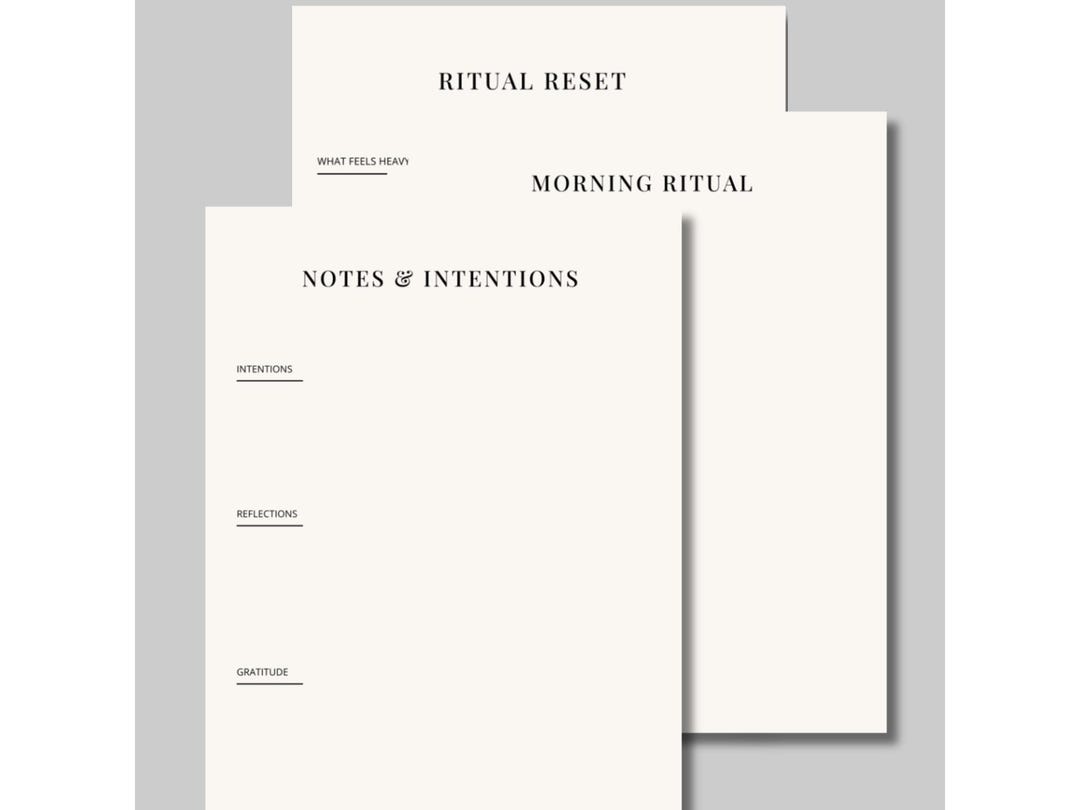 Printable Daily Ritual Planner Bundle | Reset Journal Pages | Morning ...