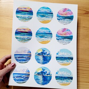 Cupcake Toppers Printable File - Beach Party Ocean - Etsy