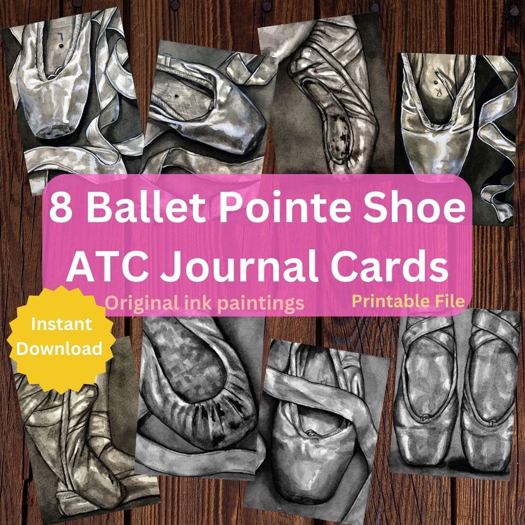 Ballet Pointe Shoes ATC Journal Planner ACEO Stickers Bujo Printable - Etsy