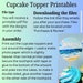 Cupcake Toppers Printable File Beach Party Ocean - Etsy