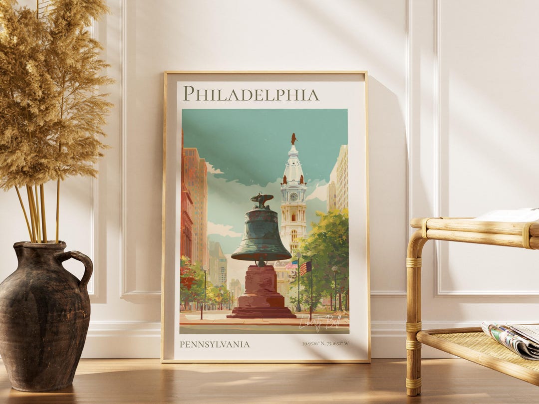Philadelphia Liberty Bell Poster, Philadelphia Wall Art, Philadelphia ...