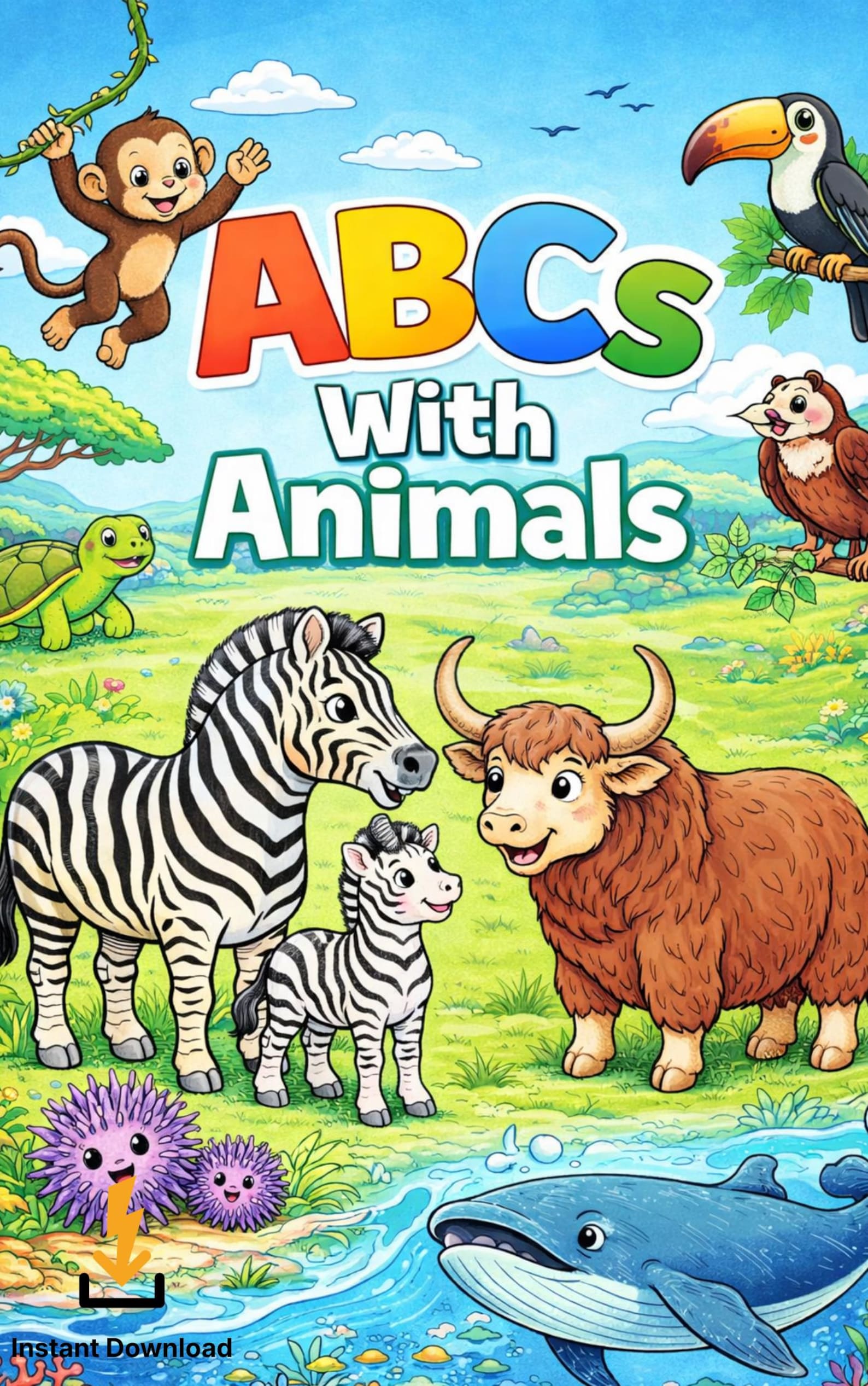 ABC Animals Coloring Book for Kids – Printable Alphabet Coloring Pages ...