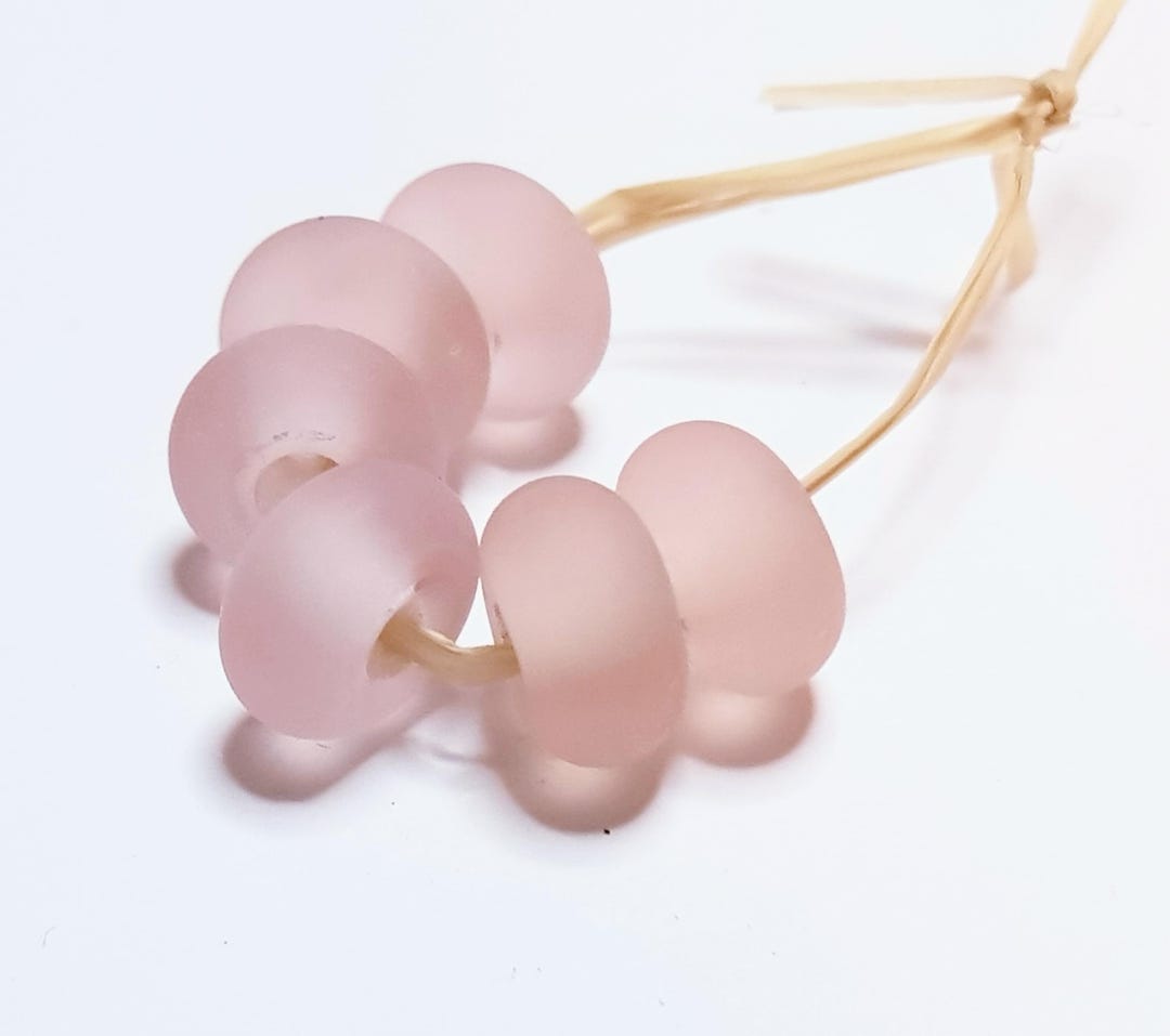 Etched Rose Water, Artisan Lampwork Glass Beads, SRA, UK - Etsy