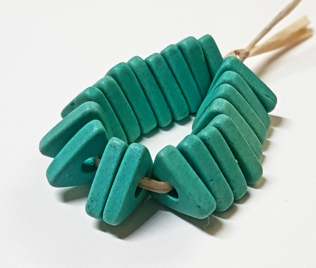 Duck Egg, Triangle Greek Ceramic Disc Beads, SRA, UK - Etsy