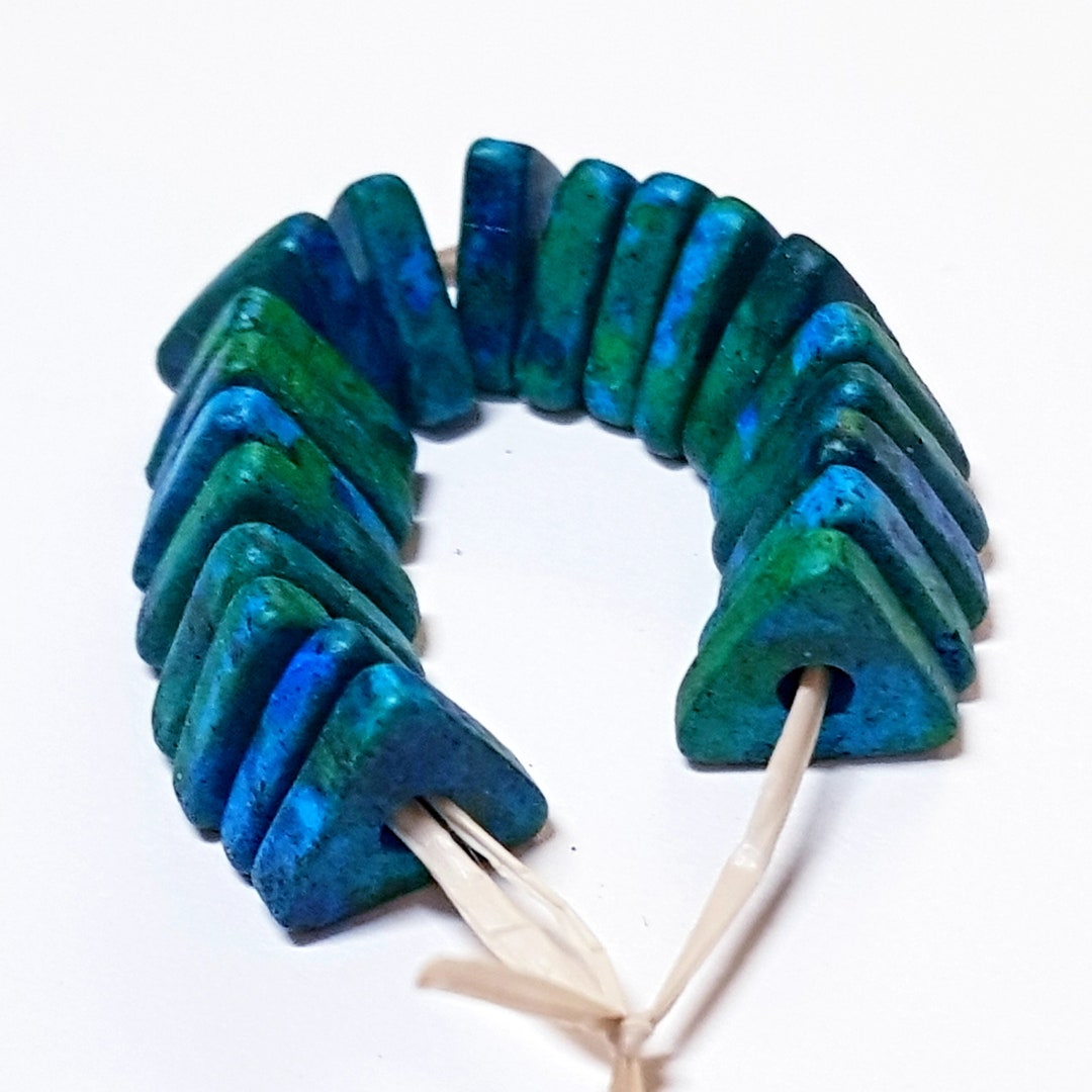 Rainforest, Triangle Greek Ceramic Disc Beads, SRA, UK - Etsy