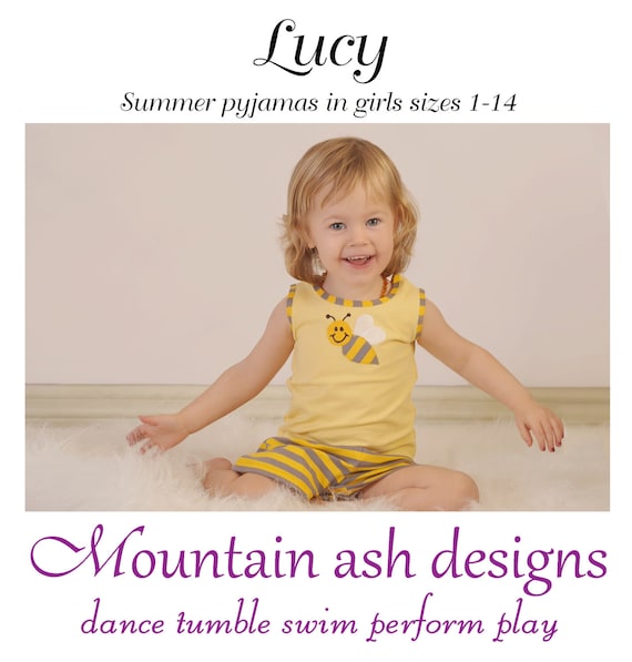 Pajamas Pattern Lucy Pdf Sewing Pattern Summer Pyjamas Girls - Etsy UK