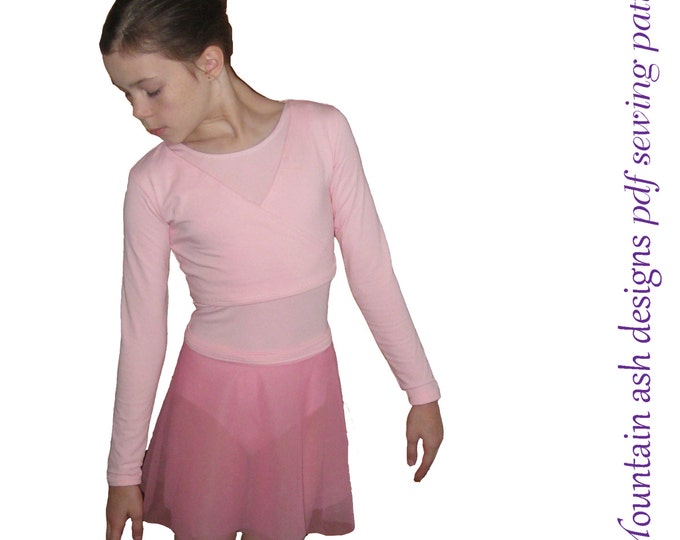 Girls Wrap Top Pattern PDF, Ballet Wrap Pattern, Gymnastics Wrap ...