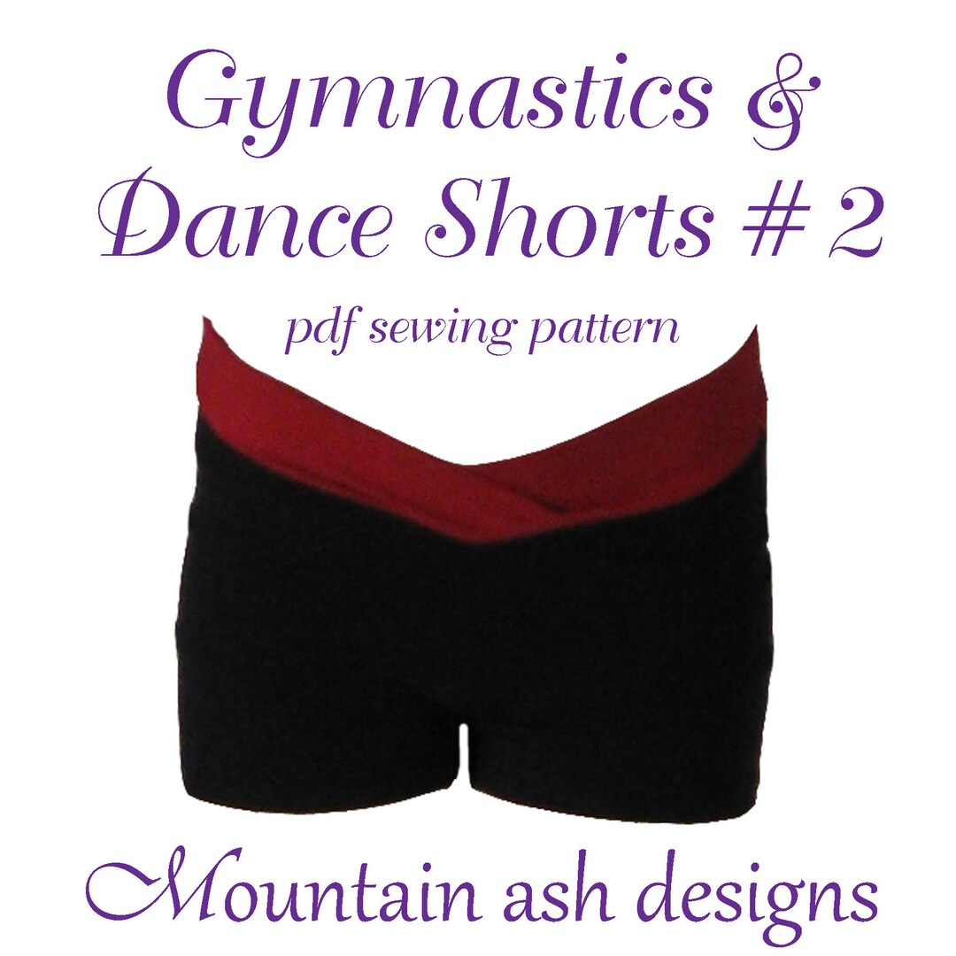 Girls Dance Shorts Sewing Pattern Gymnastics Dance Shorts 2 Pdf Sewing ...