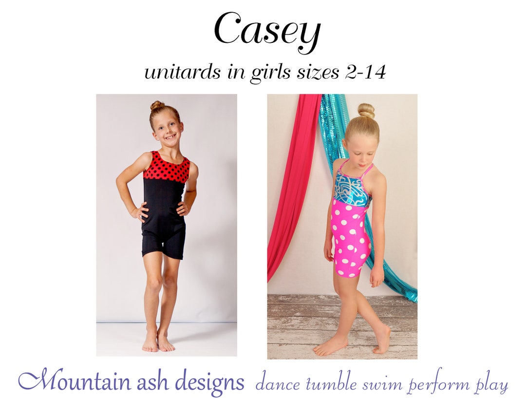Casey Unitard Sewing Pattern Girls Sizes 2-14 Gymnastics Unitard, Dance ...