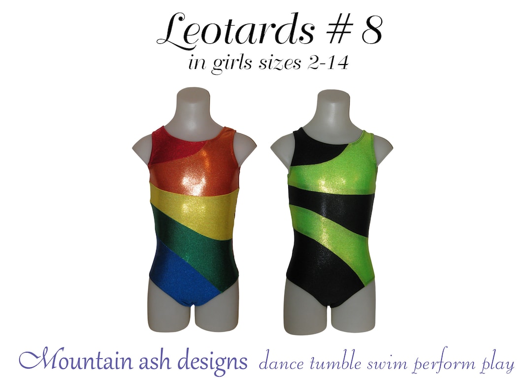 Rainbow Leotard Pattern Gymnastics Leotards 8 Pdf Sewing Pattern ...