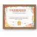 Ramadan Printable Certificate for Kids, Islamic Achievement Award ...