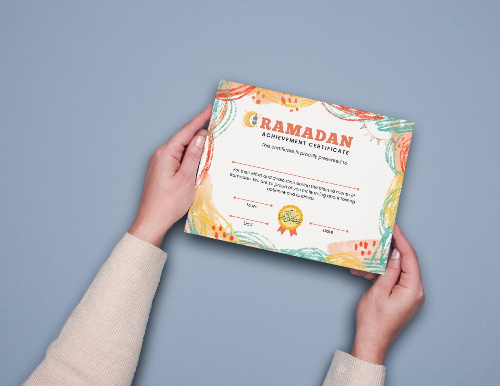 Ramadan Printable Certificate for Kids, Islamic Achievement Award ...
