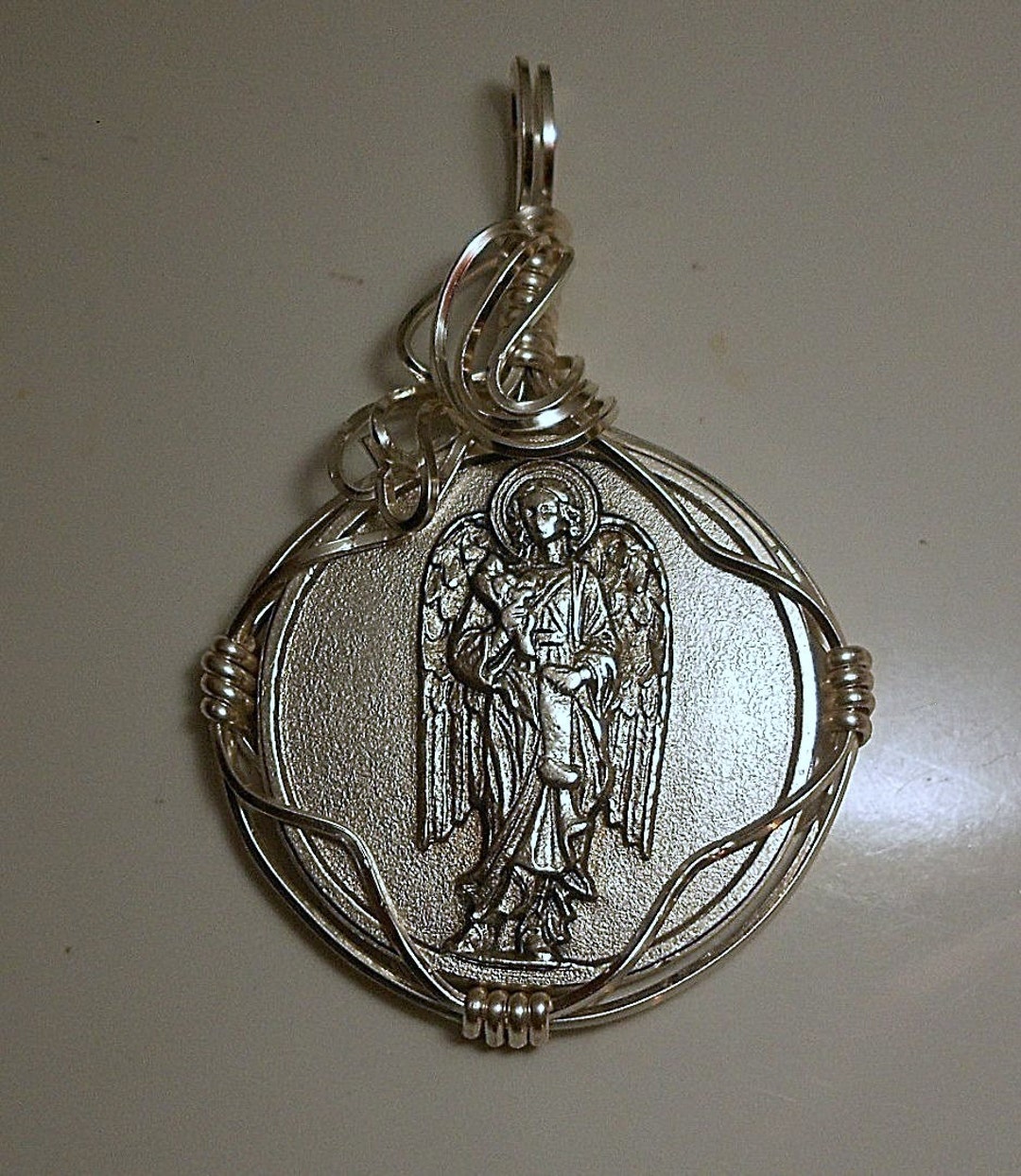 Archangel Saint Gabriel Medal Pendant - Etsy