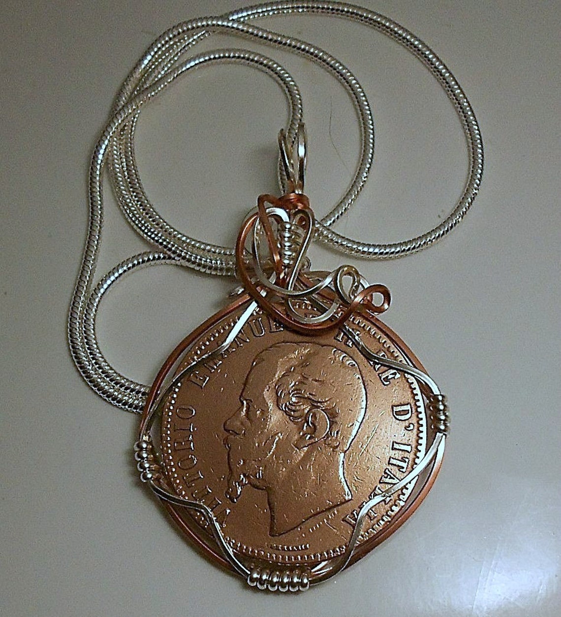 Italy Antique Coin Pendant 1865 152 Years Old Coin - Etsy