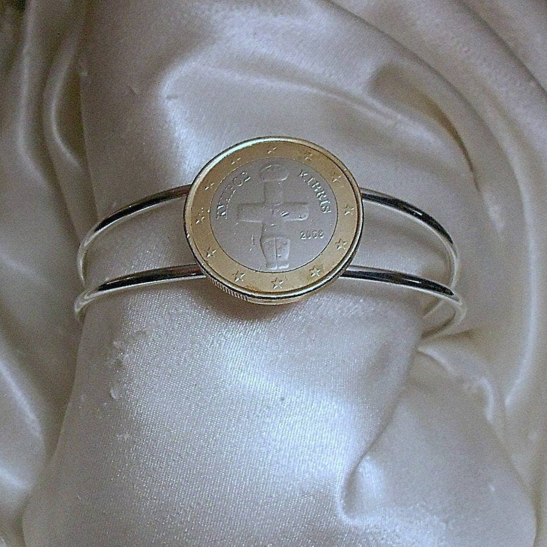 Cyprus Euro Coin Bracelet - Etsy