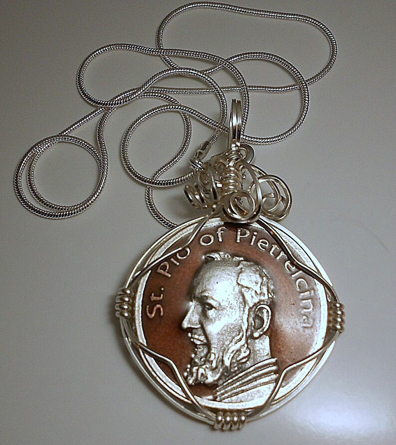 Saint Padre Pio Token Pendant - Etsy