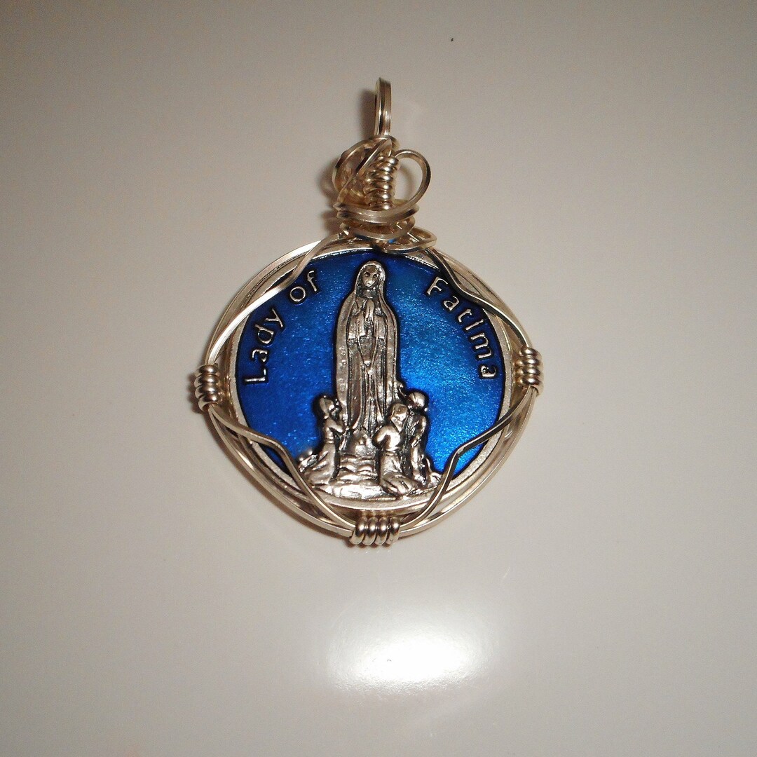 Our Lady of Fatima Pendant - Etsy