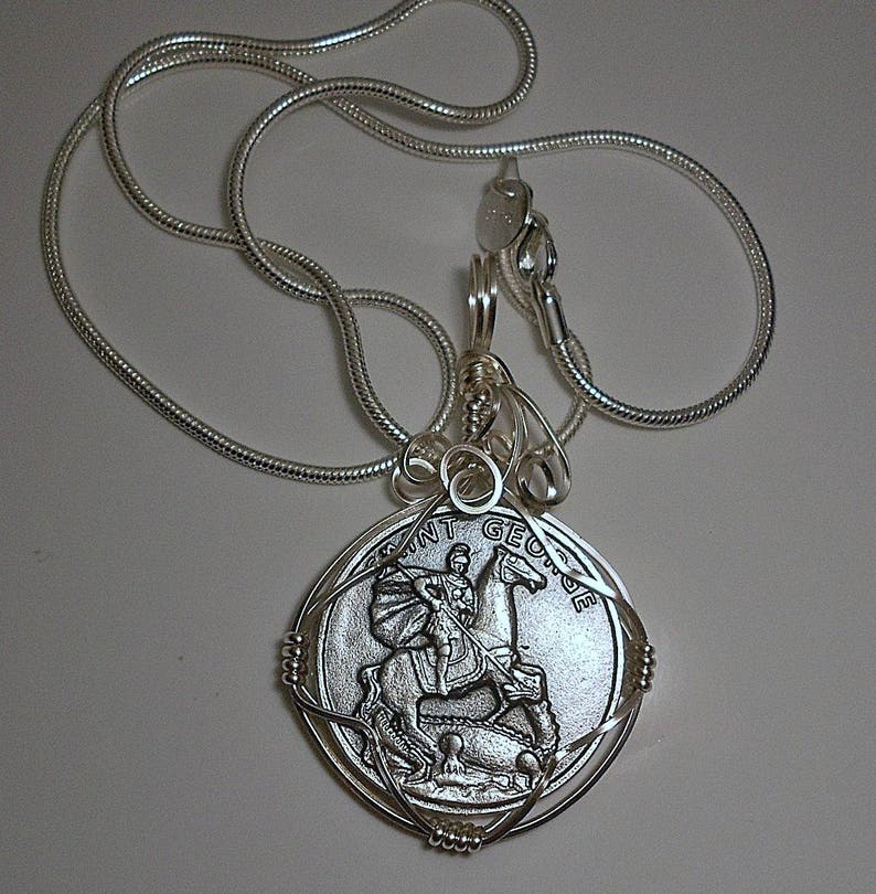 Saint George Medal Pendant - Etsy