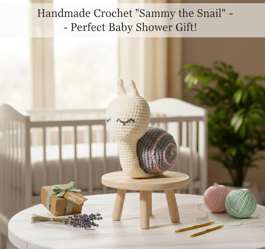 Sammy the Snail Crochet Pattern PDF | Amigurumi Toy 6" Intermediate ...