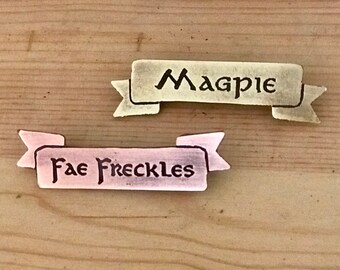 Name Banner Pin Renaissance Faire Ren Fest Renaissance | Etsy