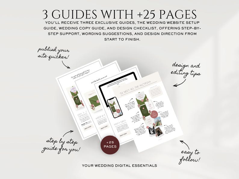 Burgundy Floral Old Money Wedding Website Template With RSVP | Editable ...