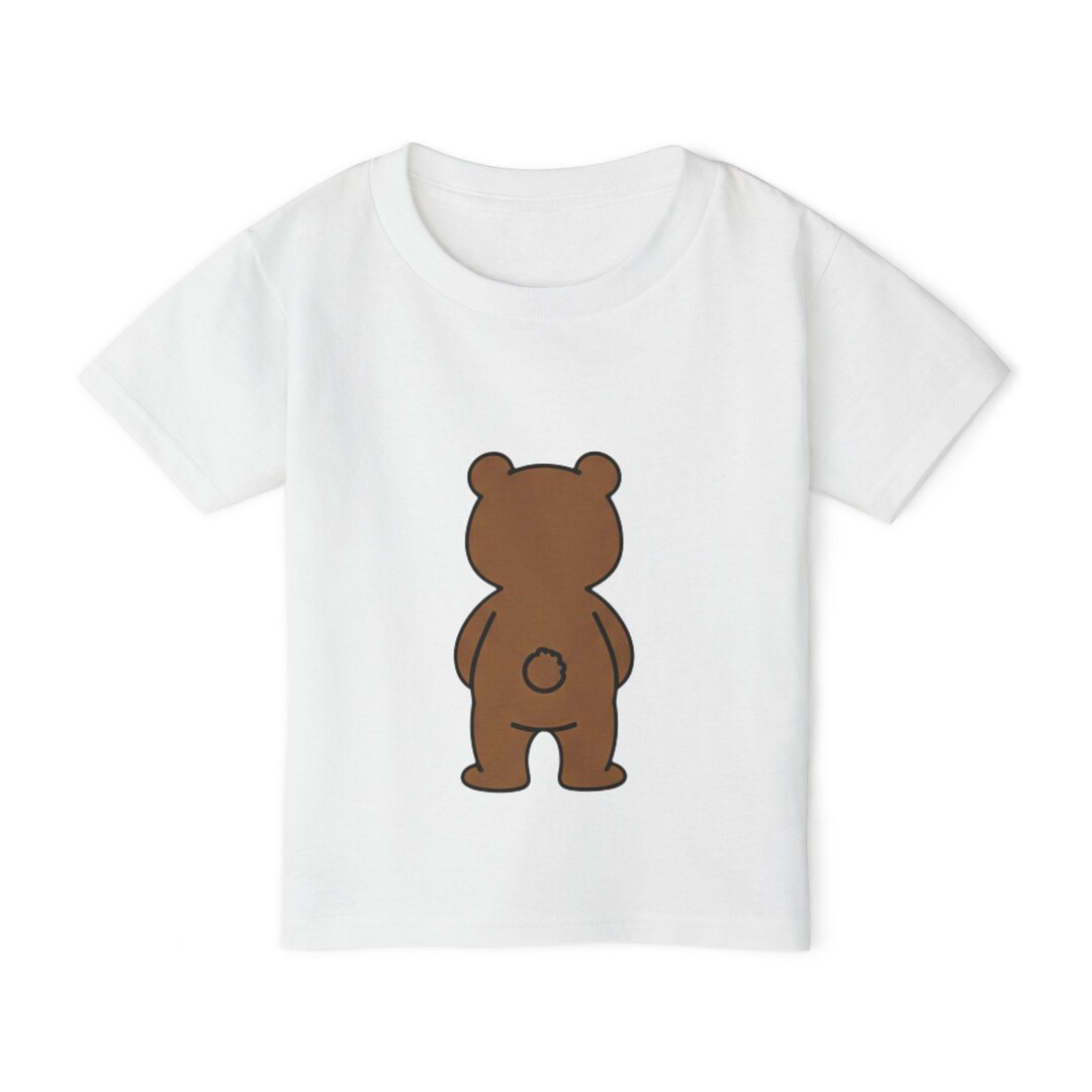 Brown Bear Back View Toddler T-shirt | Cute Cartoon Animal Shirt - Etsy