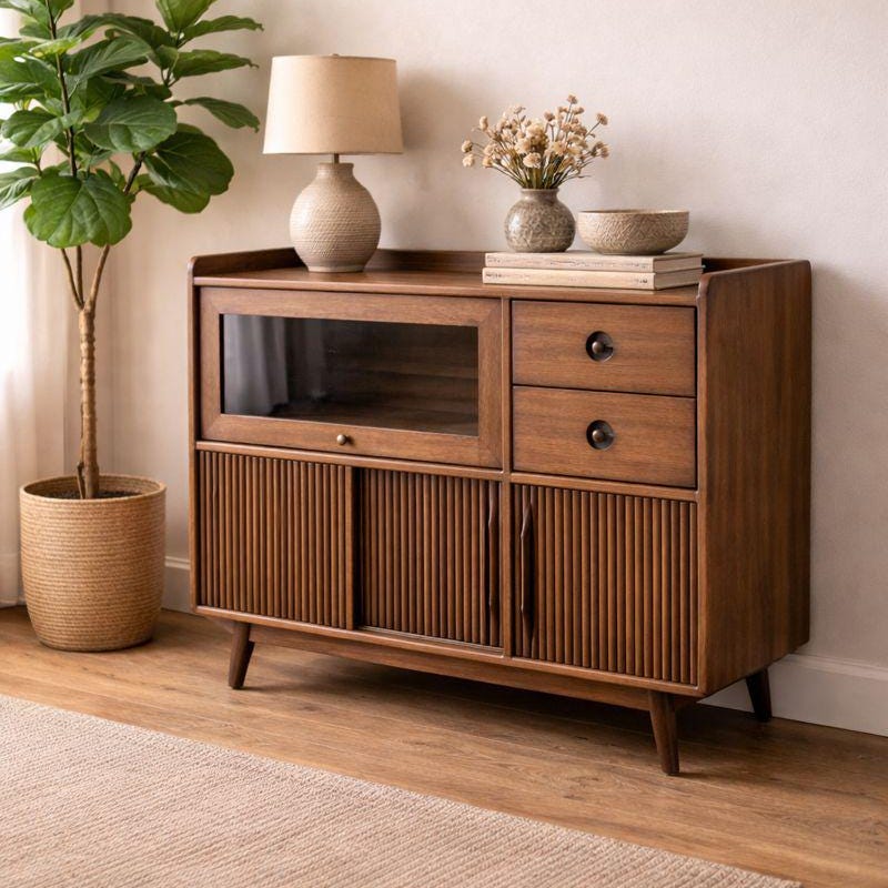 Walnut Coffee Bar Cabinet - Etsy