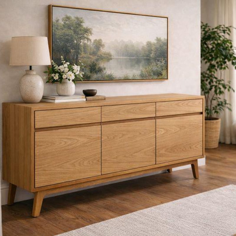 Wooden Oak Sideboard - Etsy