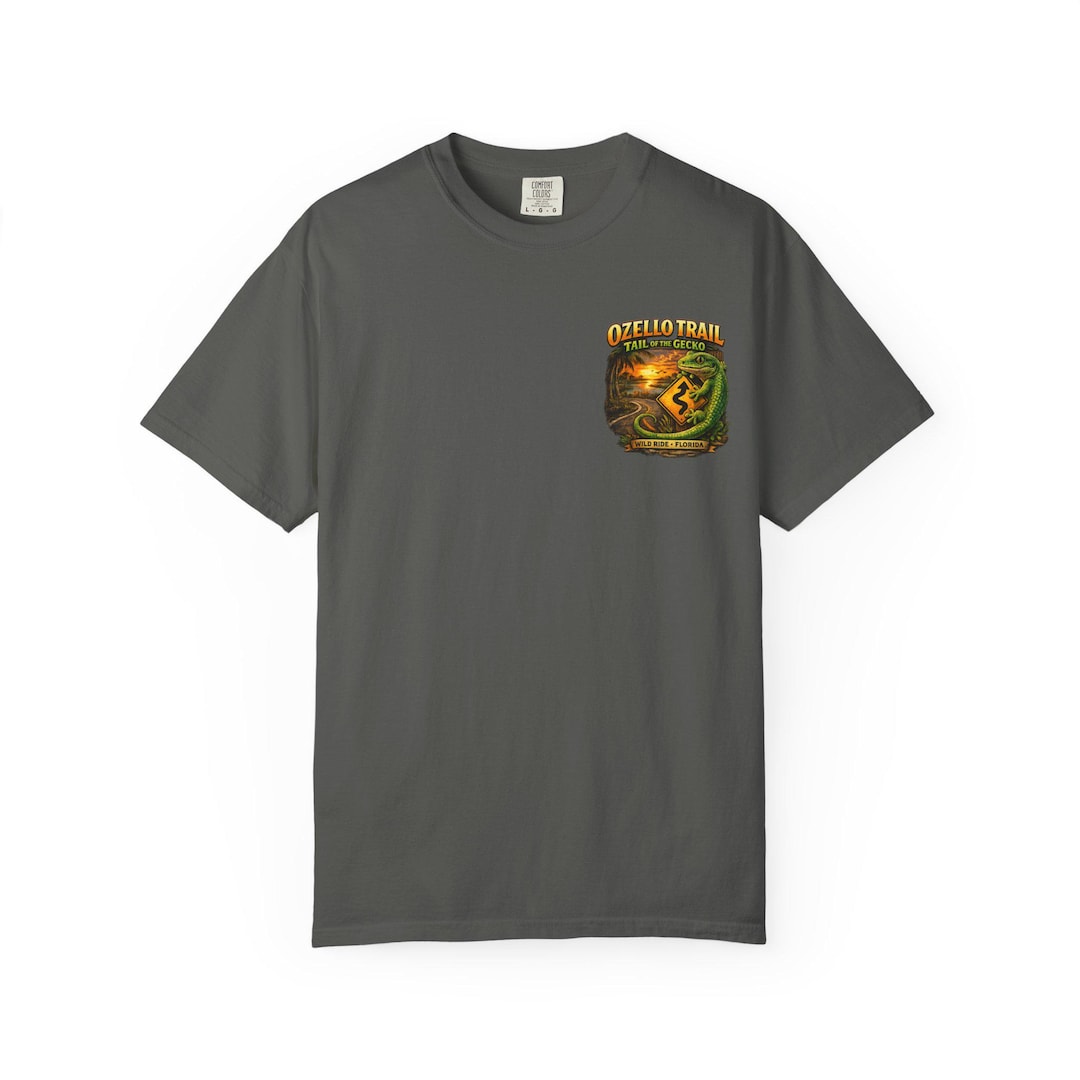 Vintage Ozello Trail Map Motorcycle Tee | the Tail of the Gecko Graphic ...