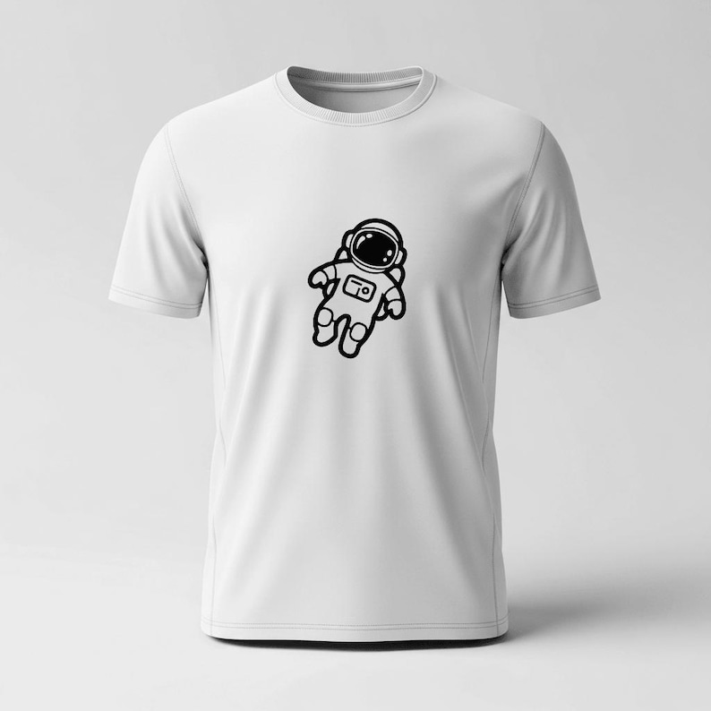 Retro Astronaut SVG, Minimalist Space Silhouette Clipart (digital ...