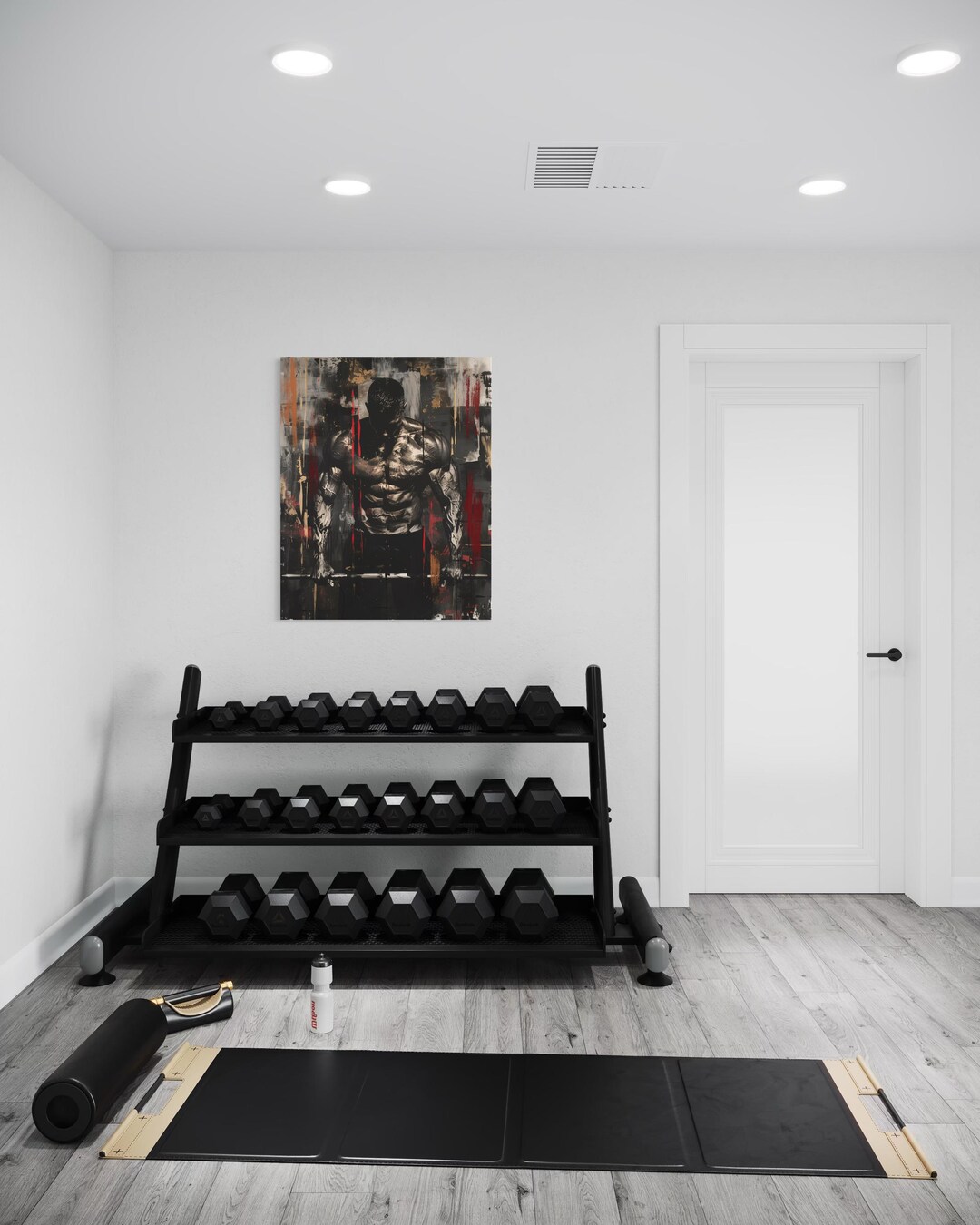 Muscular Male Bodybuilding Art Canvas | Matte Stretched Wall Art - Etsy