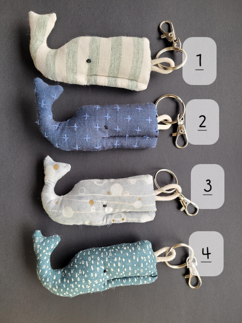 Fabric Whale Bag Charm/ Keychain - Etsy Canada