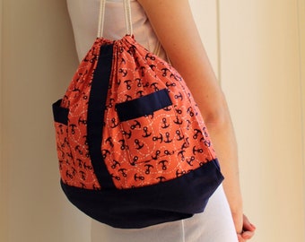 Drawstring Backpack, Drawstring Bag, Bag Tutorial, Sewing Backpack ...