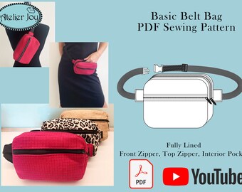 Fanny Pack Sewing Pattern PDF Bumbag Pattern Sling Bag Cross Body Bag ...