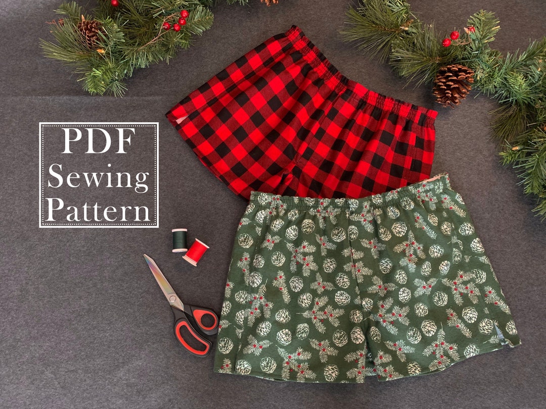 Mens Boxer Shorts PDF Sewing Pattern & Instructions Digital with Video ...