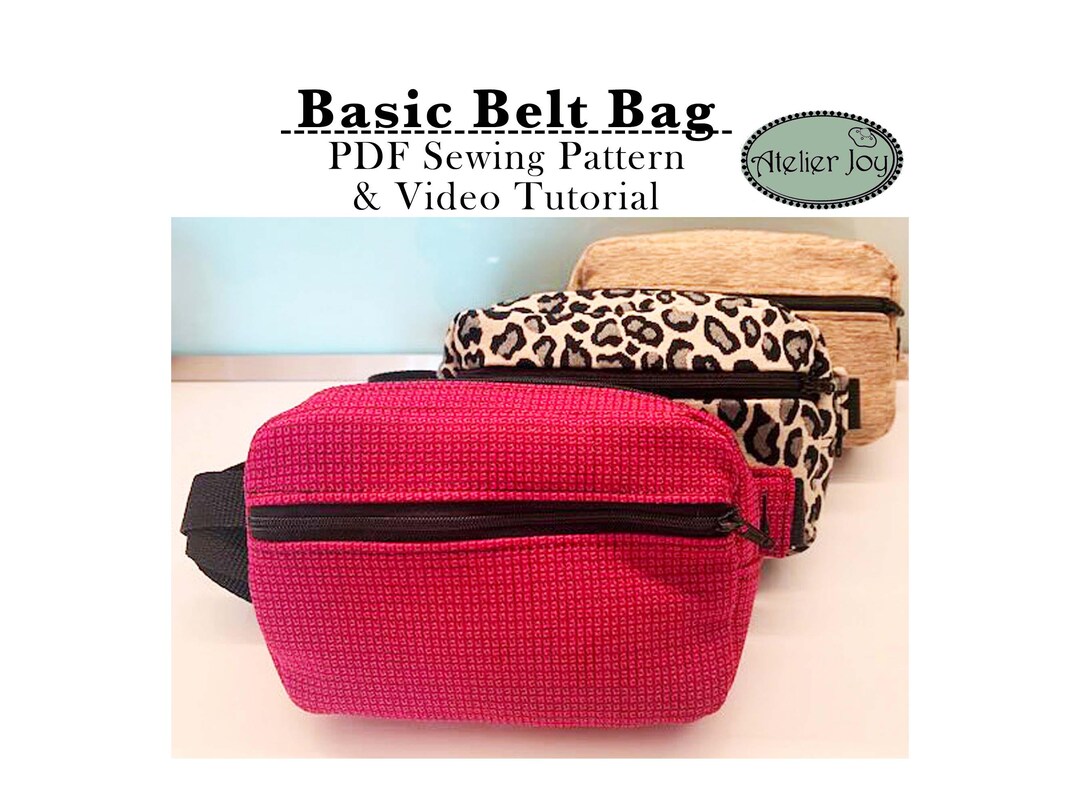 Small Belt Bag PDF Sewing Pattern - Classic Fanny Pack - Bumbag Pattern ...