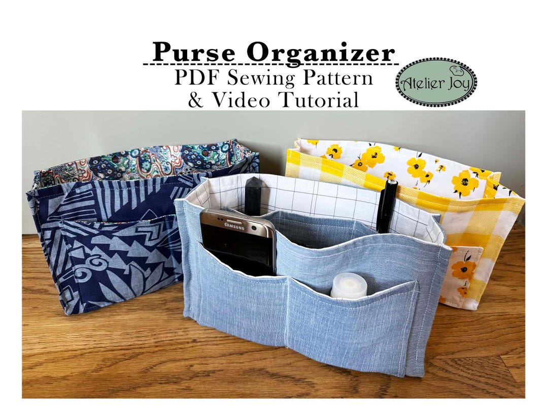 Purse Organizer, PDF Sewing Pattern, Instant Download, Bag, Tidy ...