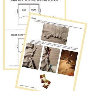 Mens Boxer Shorts PDF Sewing Pattern & Instructions Digital (with Video ...