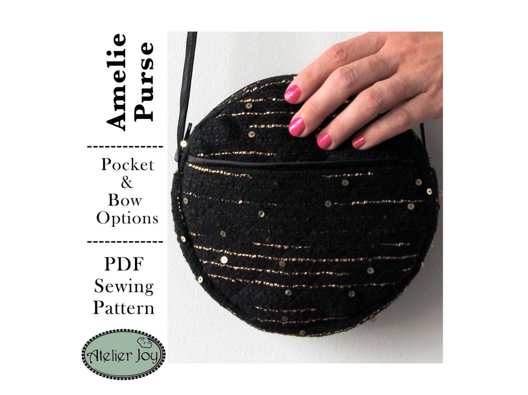 Circle Purse Bag Sewing Pattern - Crossbody - PDF Instant Download ...