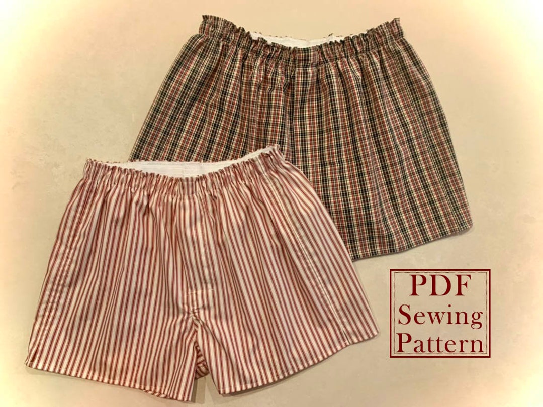 Mens Boxer Shorts PDF Sewing Pattern & Instructions Digital with Video ...