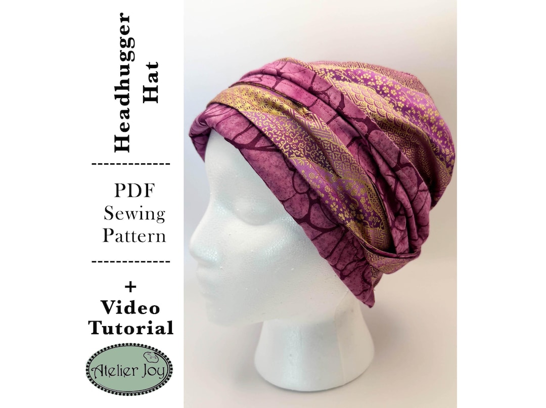 Headhugger Chemo Hat Sewing Pattern PDF Instant Digital Download ...