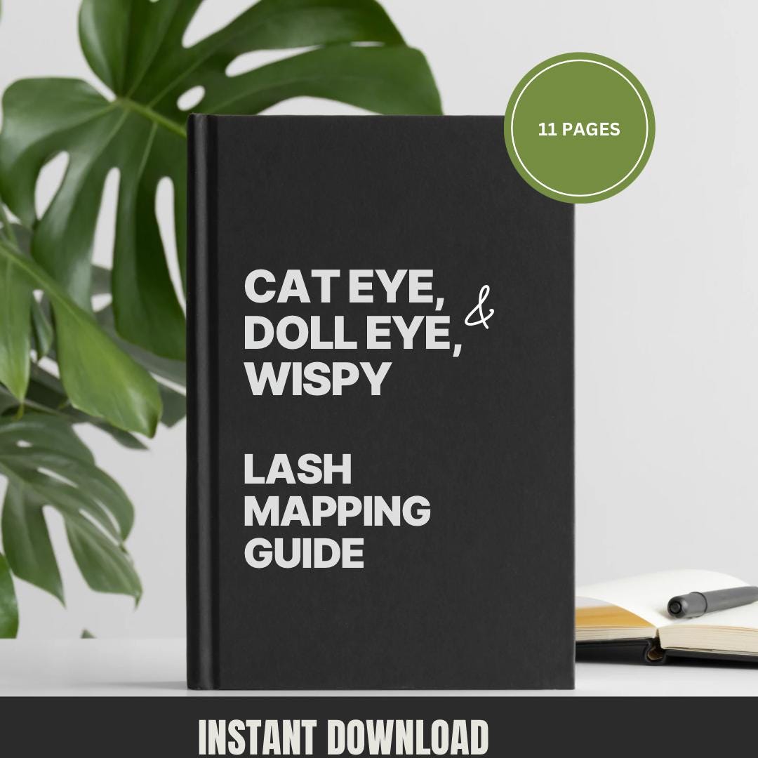Beginner Lash Mapping Guide PDF | Cat Eye Doll Eye | BONUS Wispy Maps ...